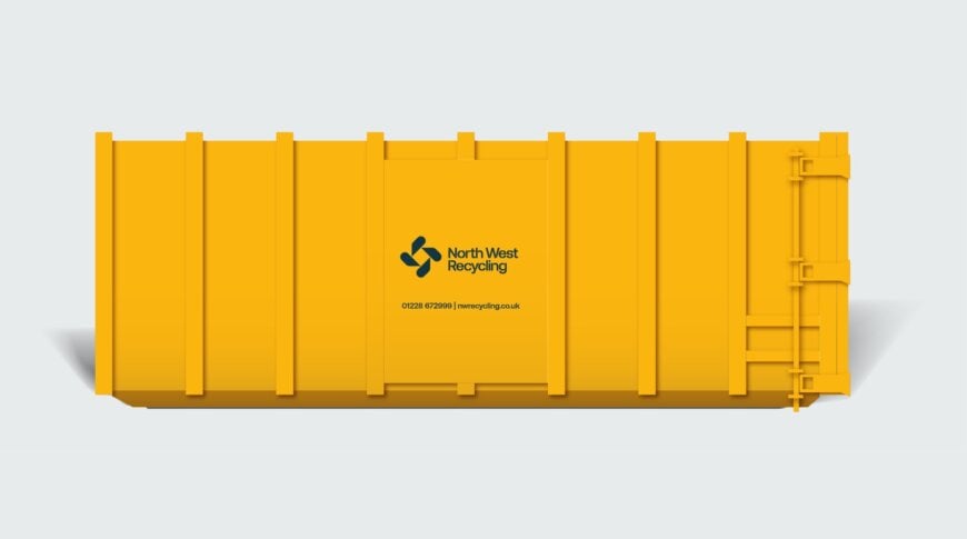 40 yard enclosed roll on roll off skip hire with North West Recycling.